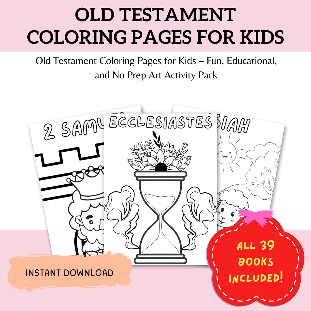 Bible Coloring Old Testament Coloring Pages for Kids – Fun, Educational ...