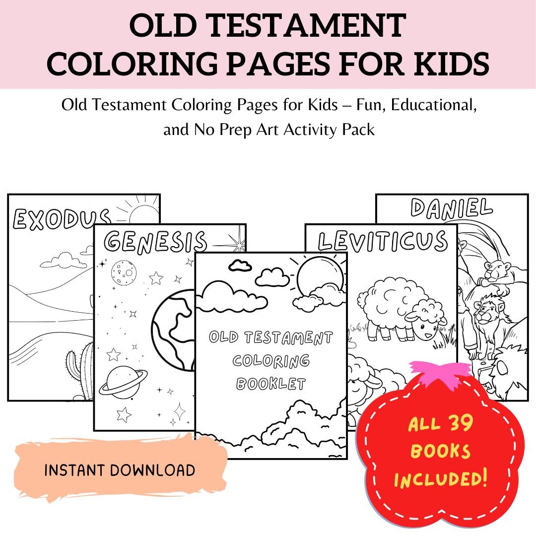 Bible Coloring Old Testament Coloring Pages for Kids – Fun, Educational ...