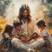 Jesus With Children Canvas Print: Christian Family Art - Etsy