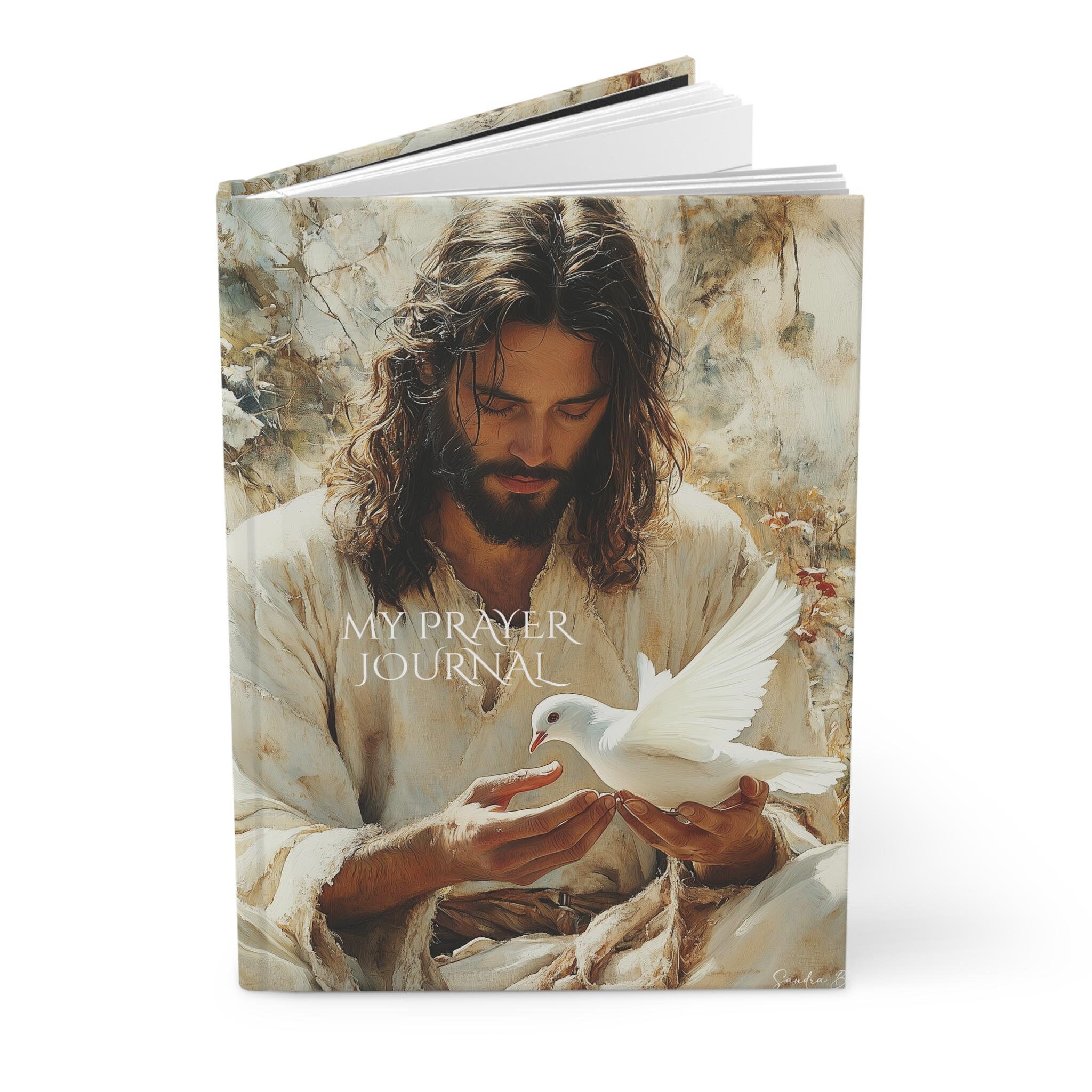 JESUS PRAYER JOURNAL Jesus Holding a Dove Christian Gift for Christian ...