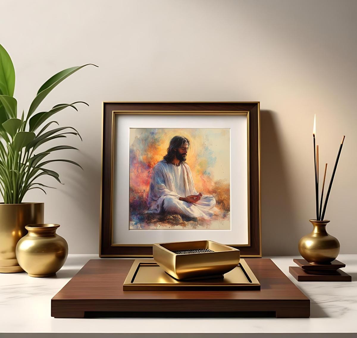 Jesus in Meditation Giclee Print: Christian Home Wall Art - Etsy