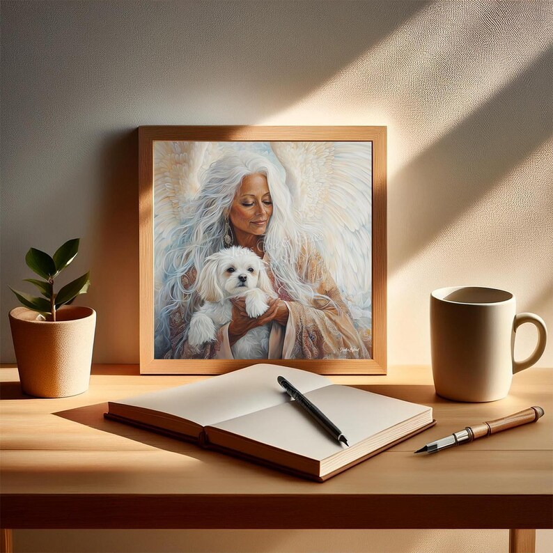 Guardian Angel of Dogs Canvas Print: Pet Memorial Art - Etsy