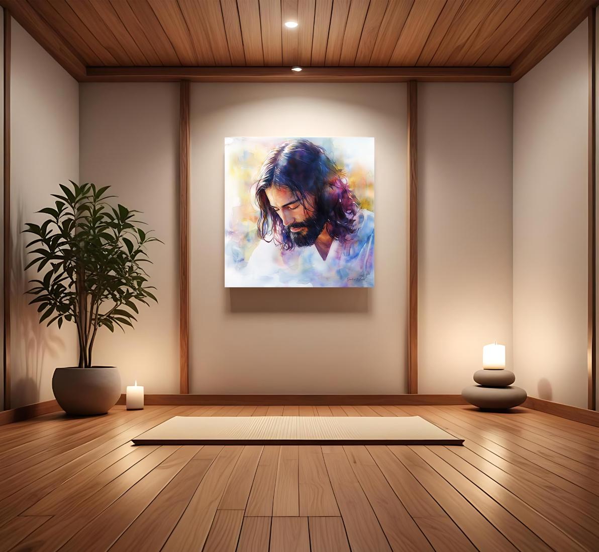 JESUS PRAYER PORTRAIT Fine Art Print Christ Painting Christ Praying Art ...