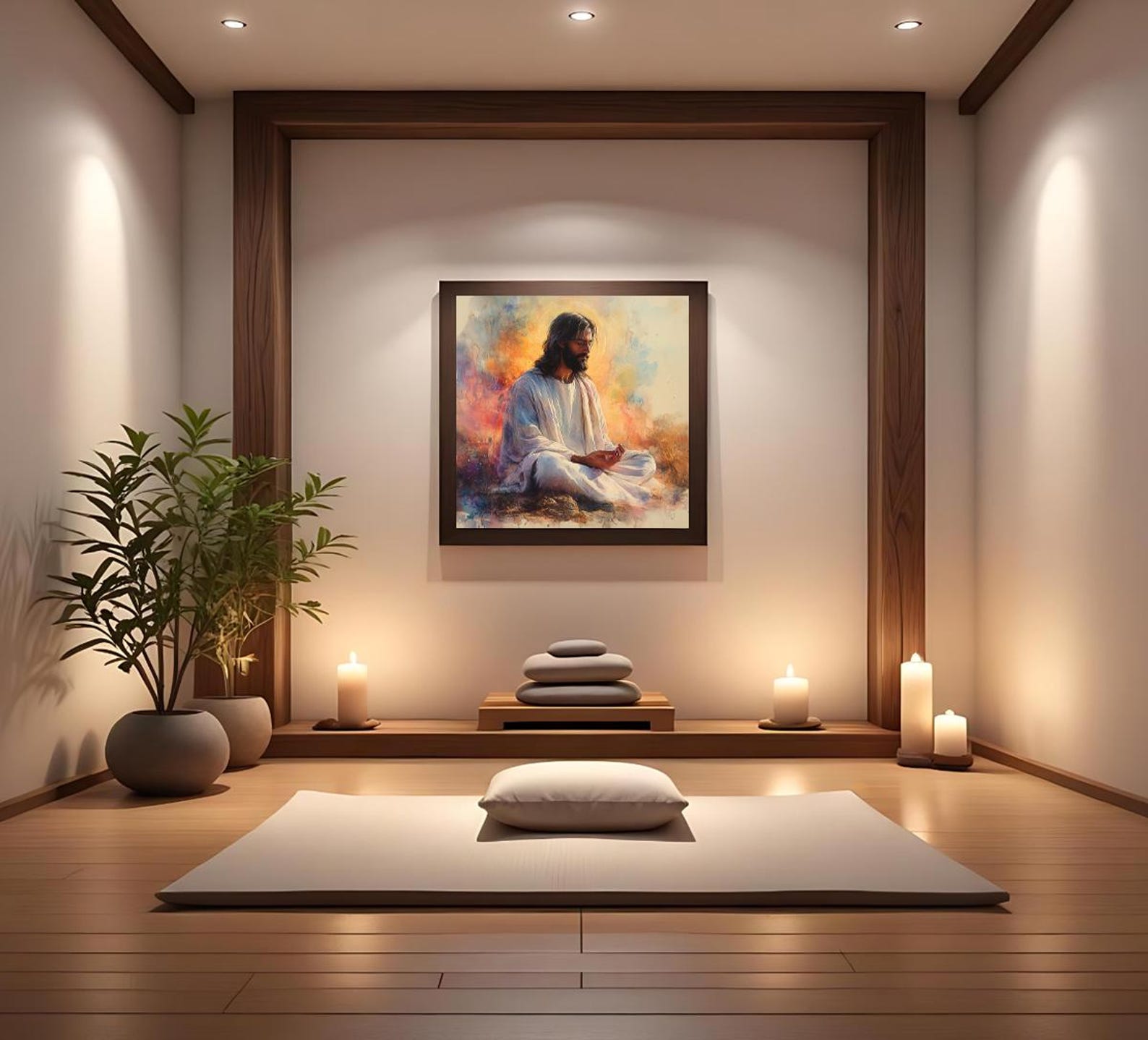 Jesus in Meditation Giclee Print: Christian Home Wall Art - Etsy