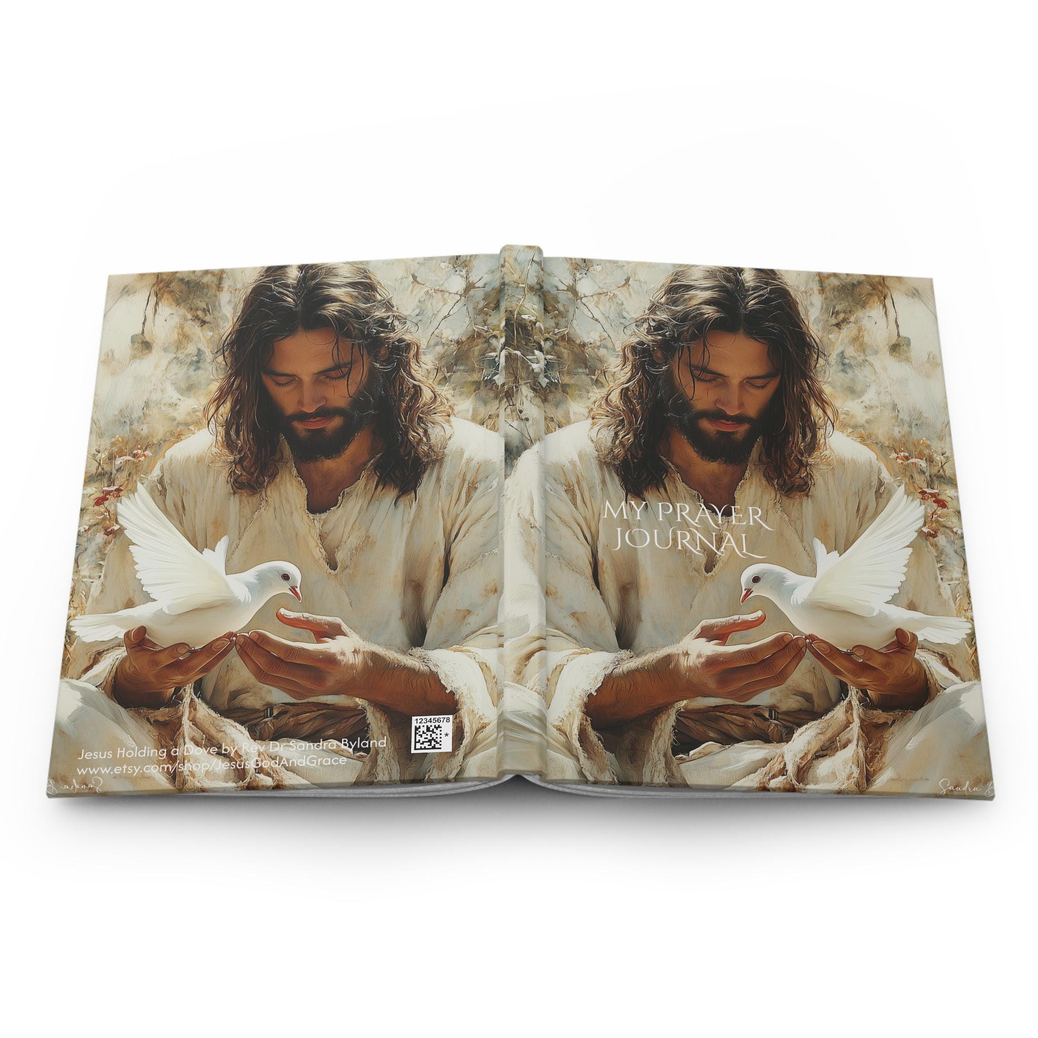 JESUS PRAYER JOURNAL Jesus Holding a Dove Christian Gift for Christian ...
