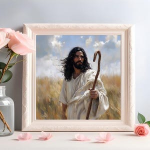 Our Shepherd Jesus Canvas Print: Christian Home Decor, Church Art - Etsy