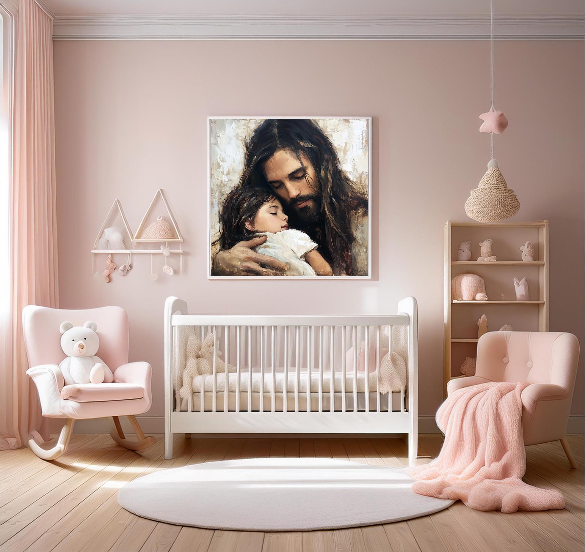 Jesus Comforting Child Canvas Print: Christian Art Gift - Etsy