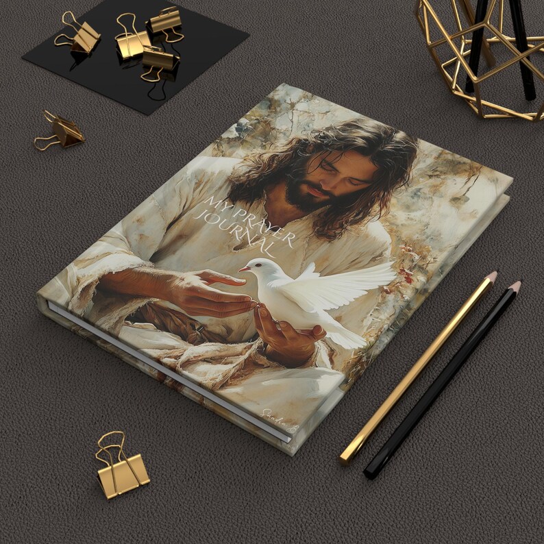 JESUS PRAYER JOURNAL Jesus Holding a Dove Christian Gift for Christian ...