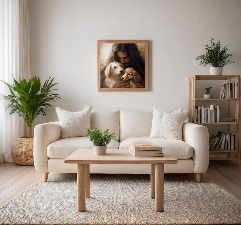 Jesus Blessing Dogs Canvas Print: Christian Dog Lover Gift - Etsy