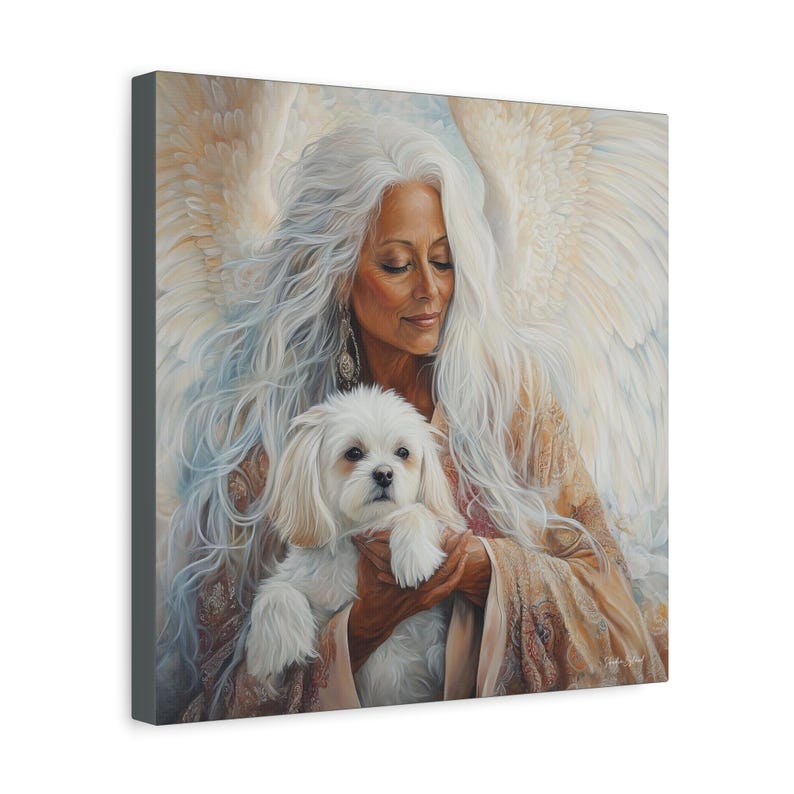 Guardian Angel of Dogs Canvas Print: Pet Memorial Art - Etsy