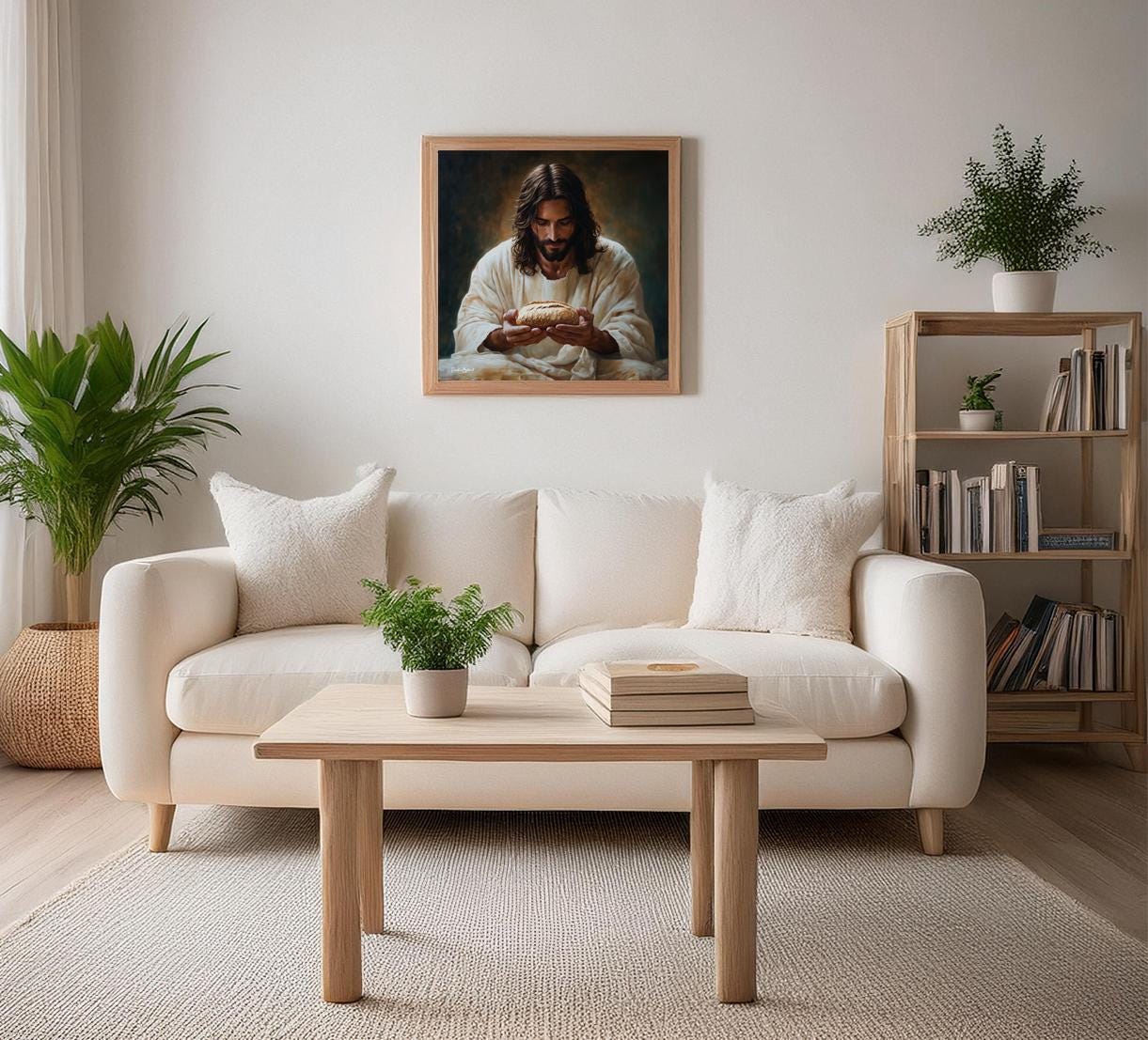 Jesus Our Daily Bread Canvas Print: Christian Home Decor, Faith Wall ...
