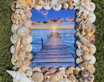 Seashell Picture Frame, Seashell Art, Decorative Shell Frame, Shell Art ...