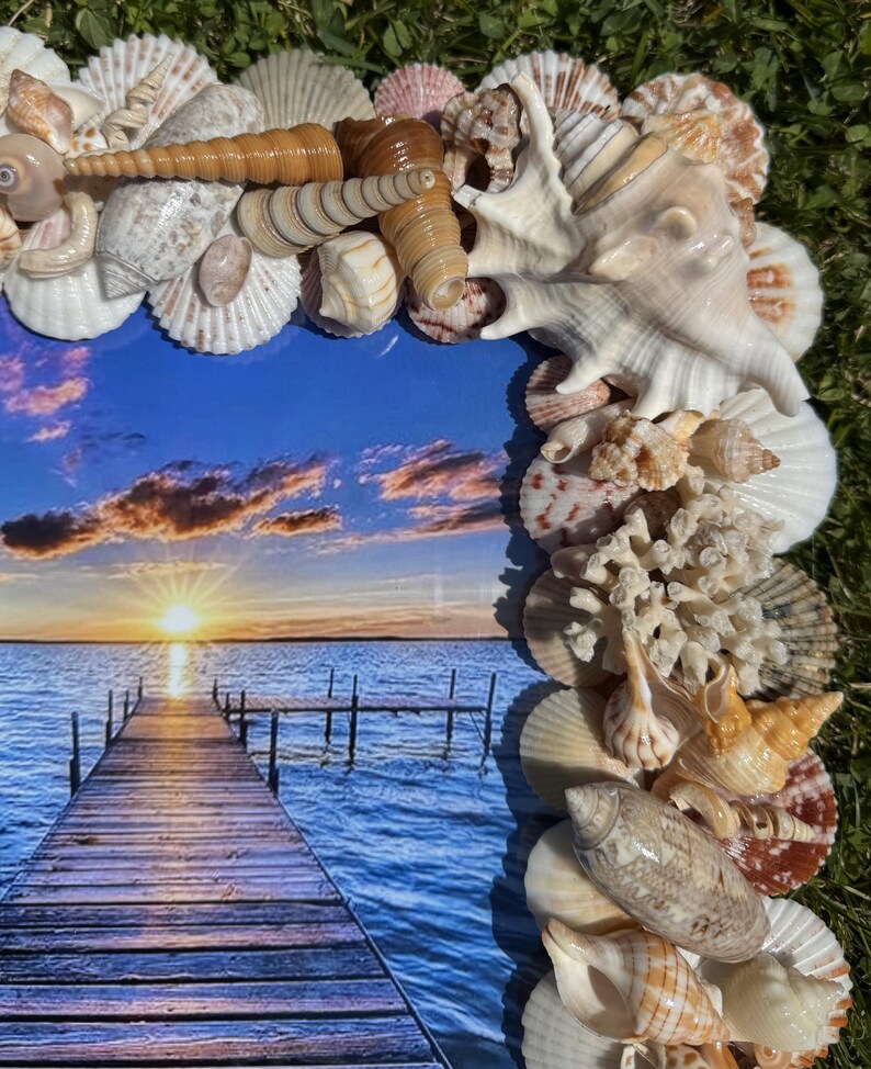 Seashell Picture Frame, Seashell Art, Decorative Shell Frame, Shell Art ...