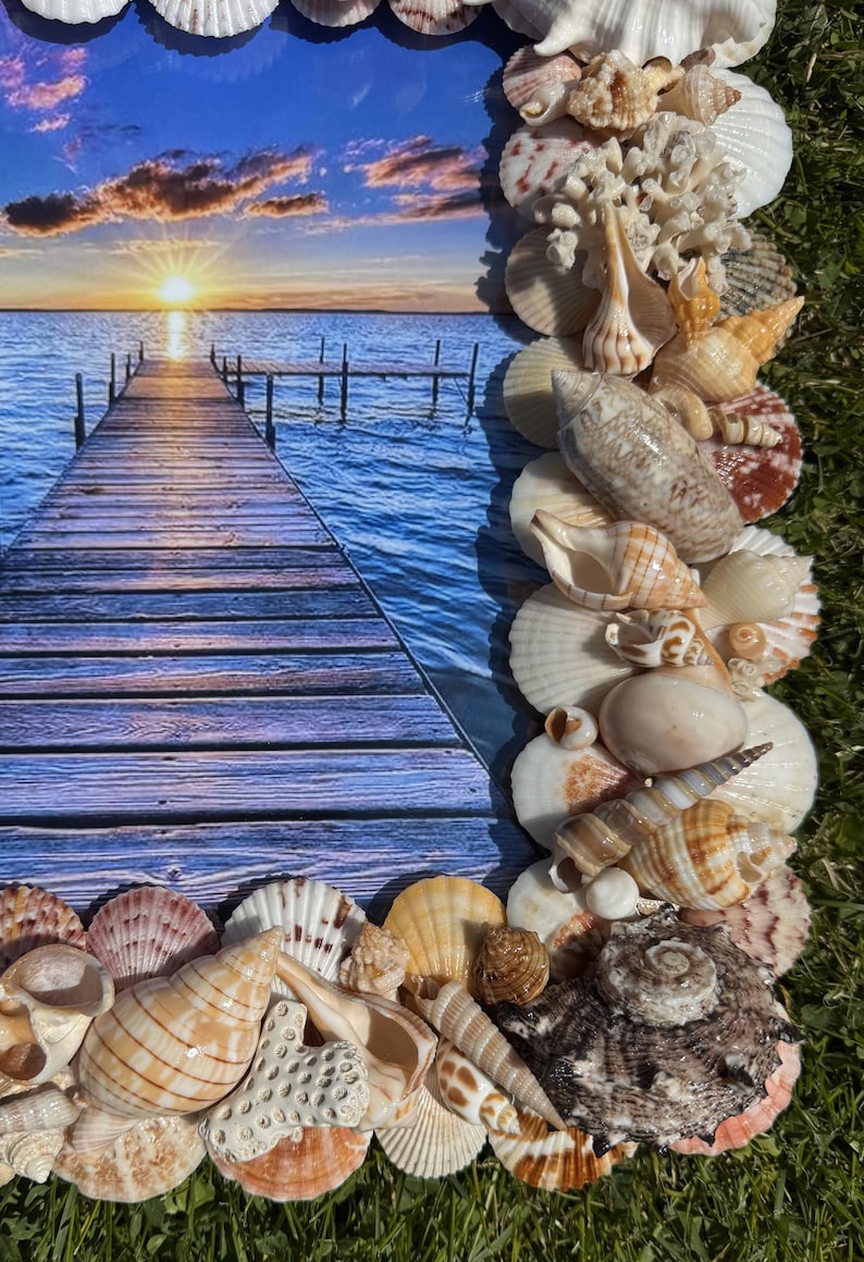 Seashell Picture Frame, Seashell Art, Decorative Shell Frame, Shell Art ...