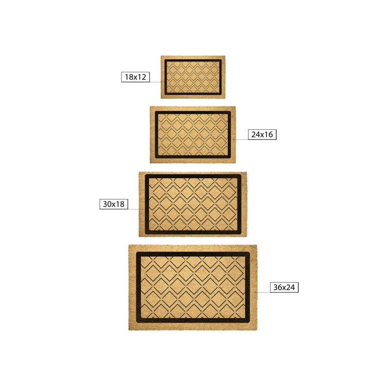 Classic Diamond Trellis Patterned Coir Front Entrance Doormat - Etsy