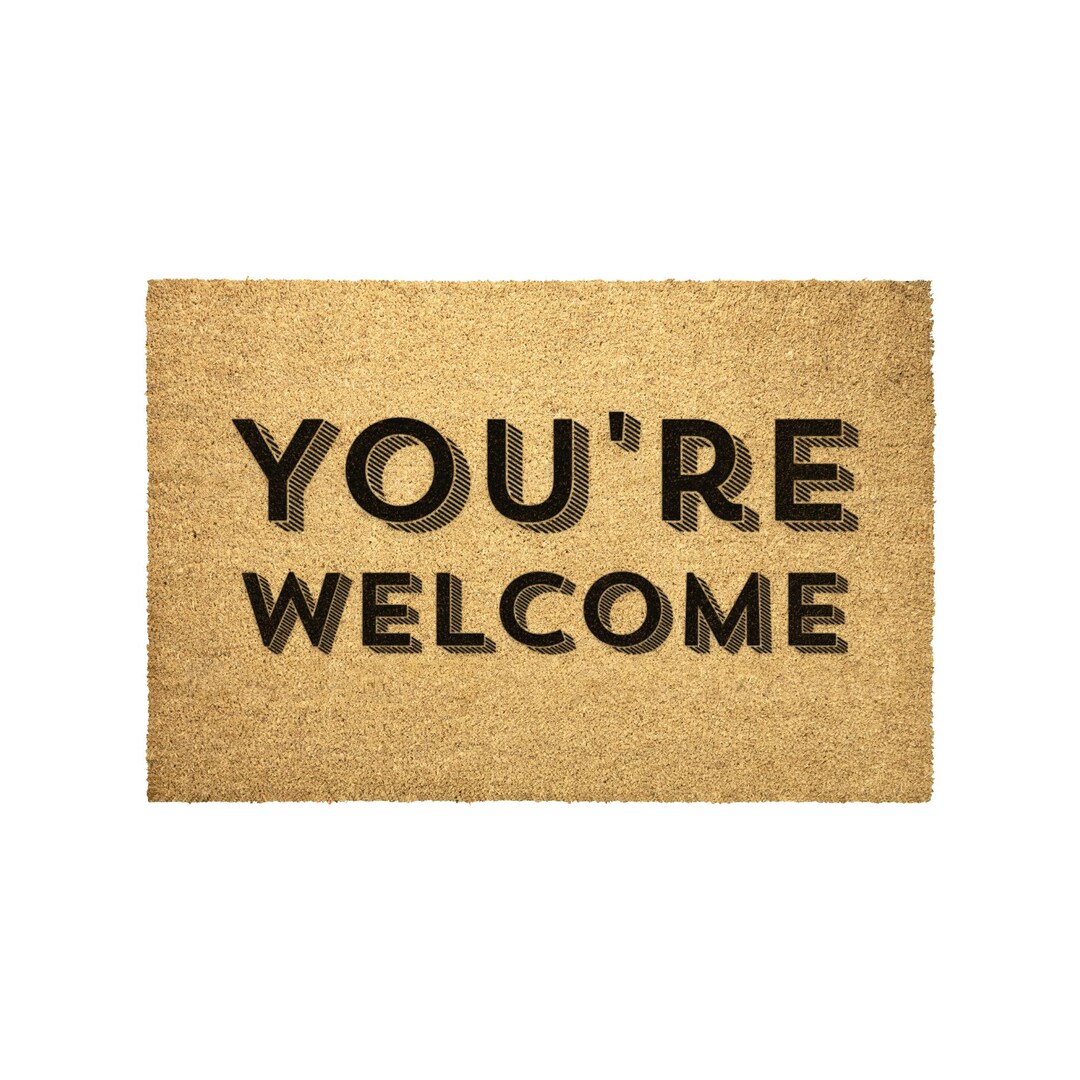 You're Welcome Front Entry Coir Doormat - Etsy