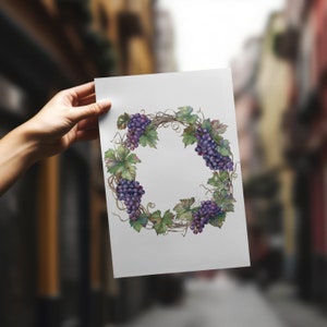 Watercolor Grapes Clipart, Spring Clip Art, Floral Clipart Set, Grape ...