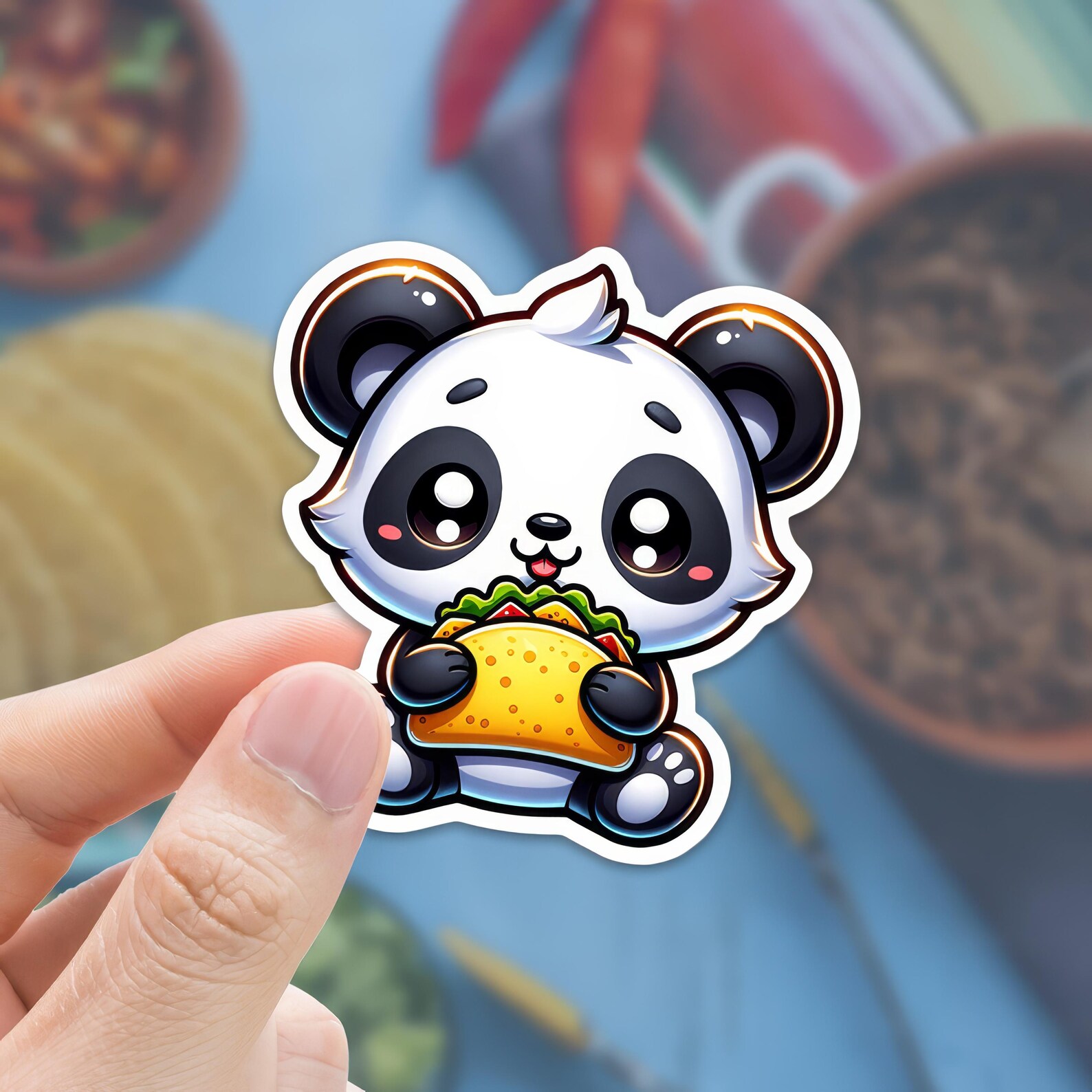 Cute Taco Animals Clipart, Kawaii Food PNG (printable Stickers) - Etsy