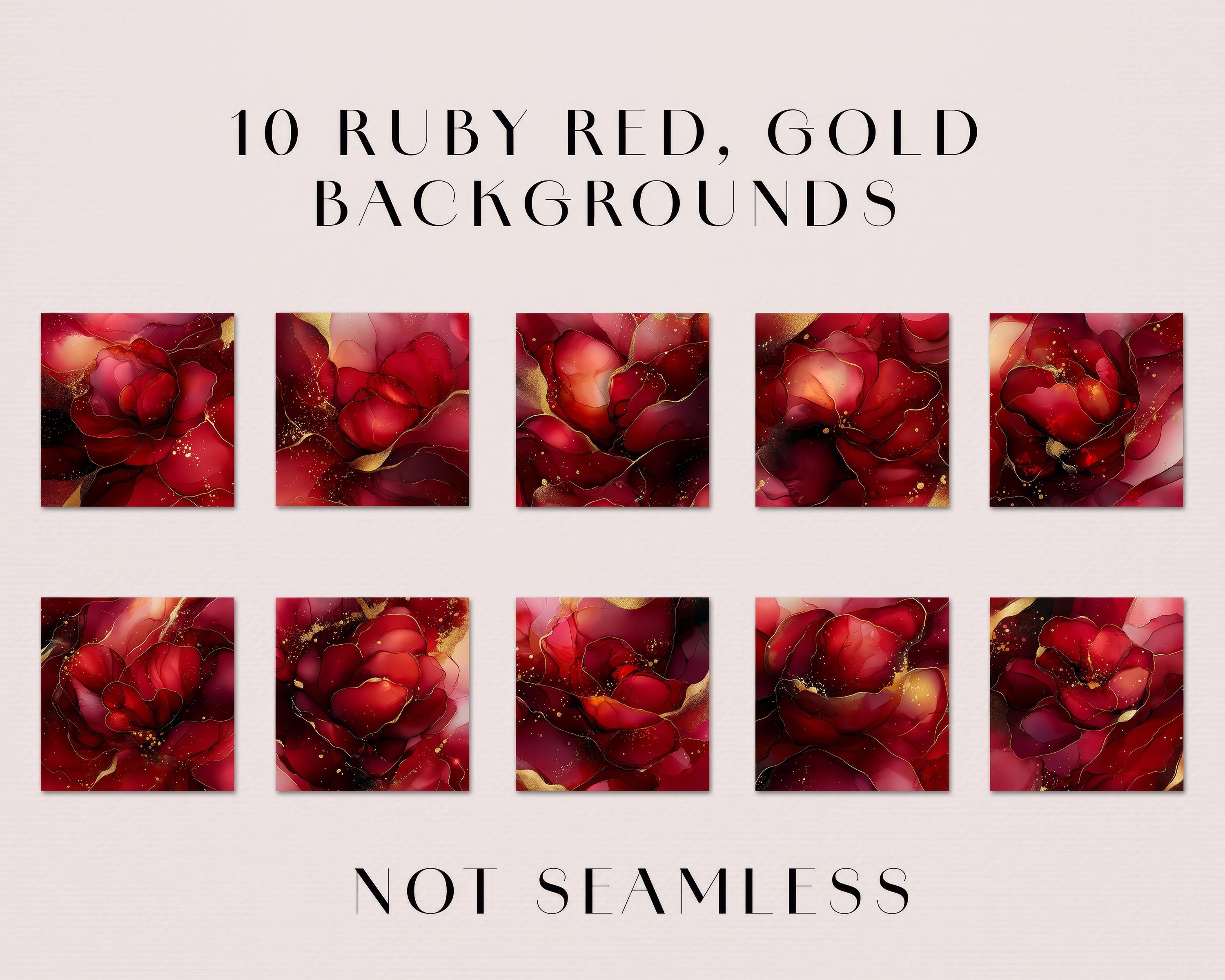 Ruby Red Alcohol Ink Pattern, Elegant and Glamorous Shimmer Backgrounds ...