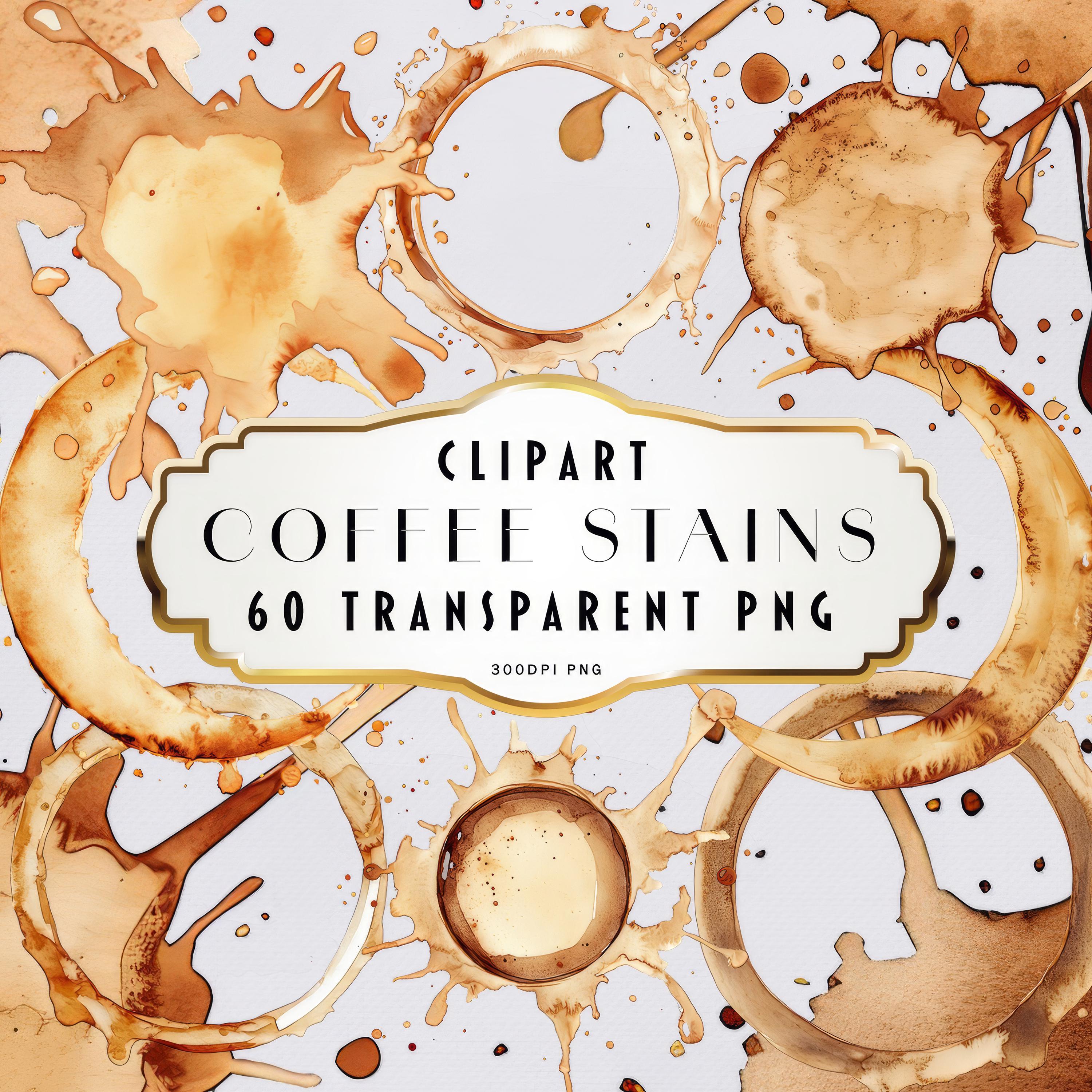 Coffee Stains Clip Art Digital Coffee and Espresso Ring Overlays ...