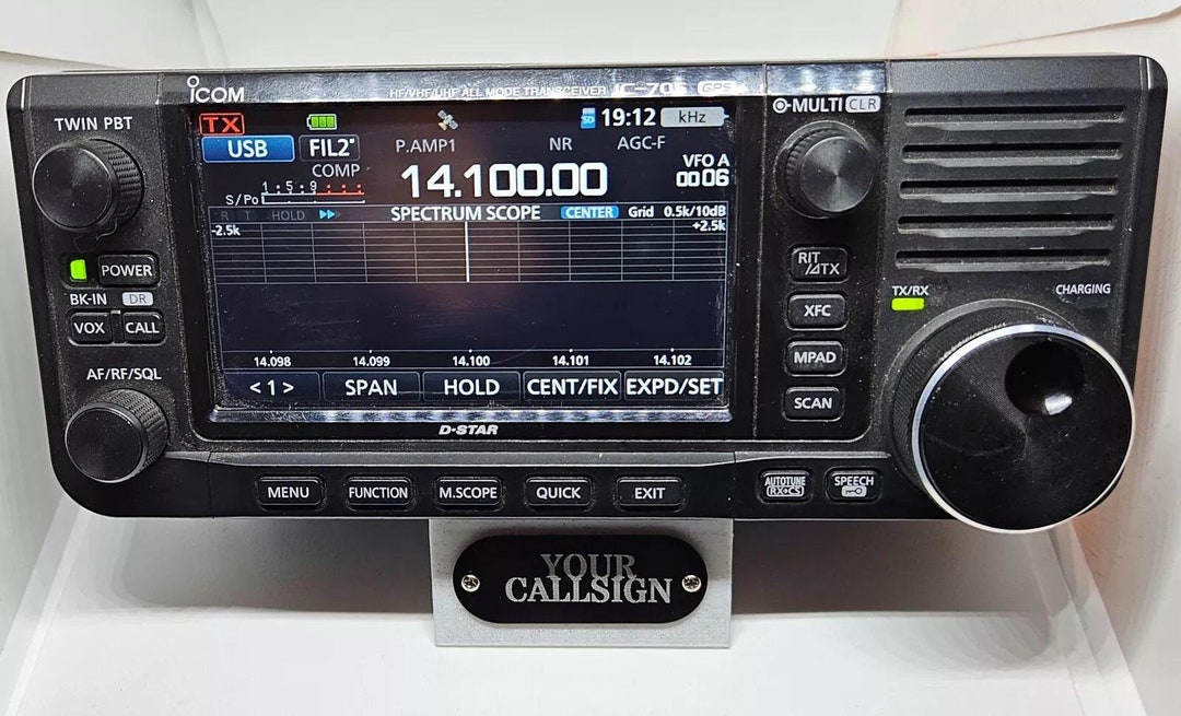 3D Printed Mount/holder With CALLSIGN Tag for ICOM IC-705/905 - Etsy