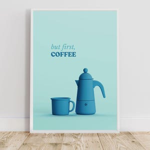 Modern Coffee Printable Poster: but First Coffee (digital Download) - Etsy
