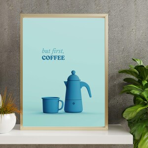 Modern Coffee Printable Poster: but First Coffee (digital Download) - Etsy