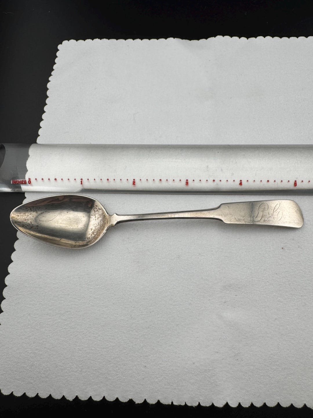 Coin Silver Fiddle Spoon by I&H Jenkins With bc Monogram. Circa 1800 - Etsy