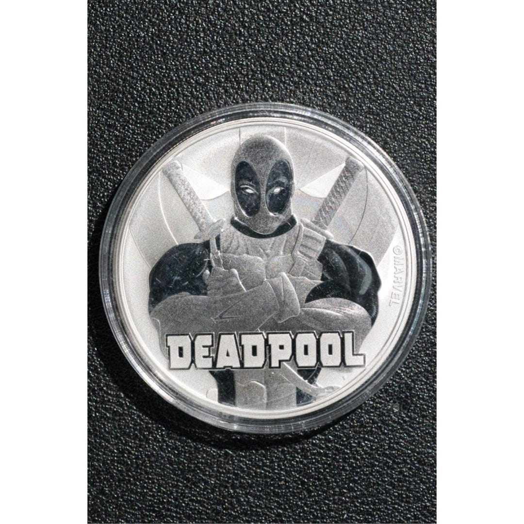1 Oz Silver Coin .9999 Fine Marvel Deadpool 2018 Tuvalu Legal Tender - Etsy