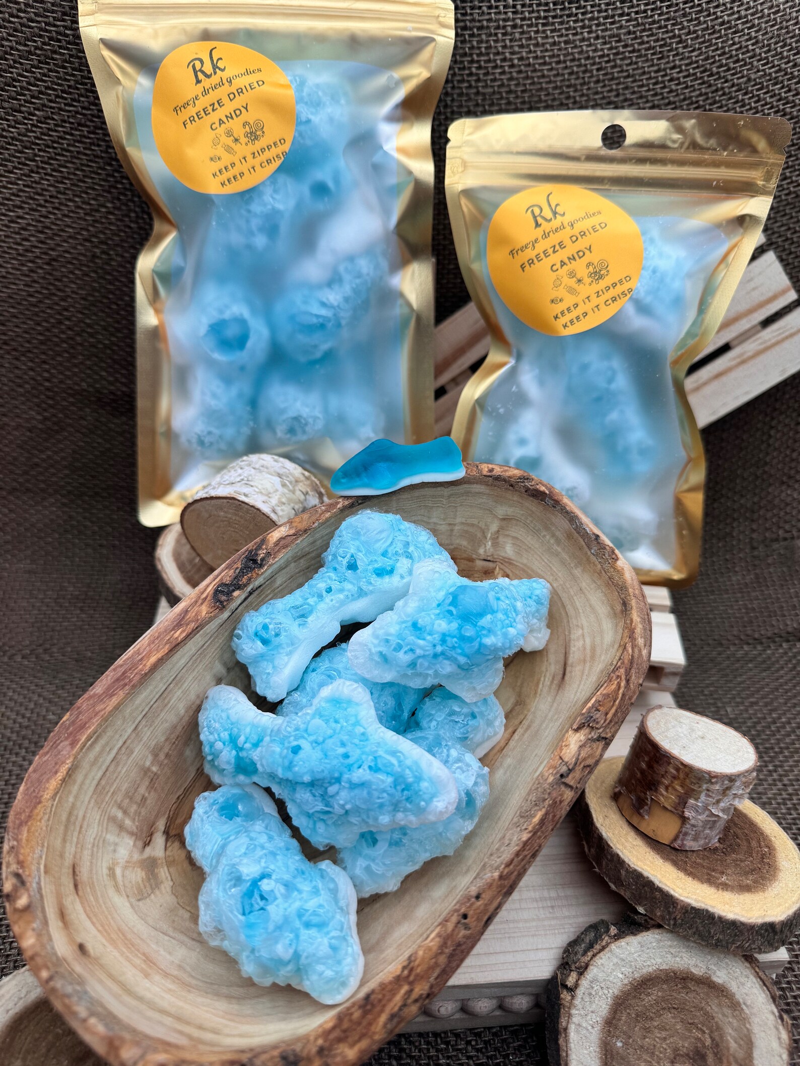 Freeze-dried Gummy Sharks Puffs-freeze Dried Candy Snacks-kids Snacks ...