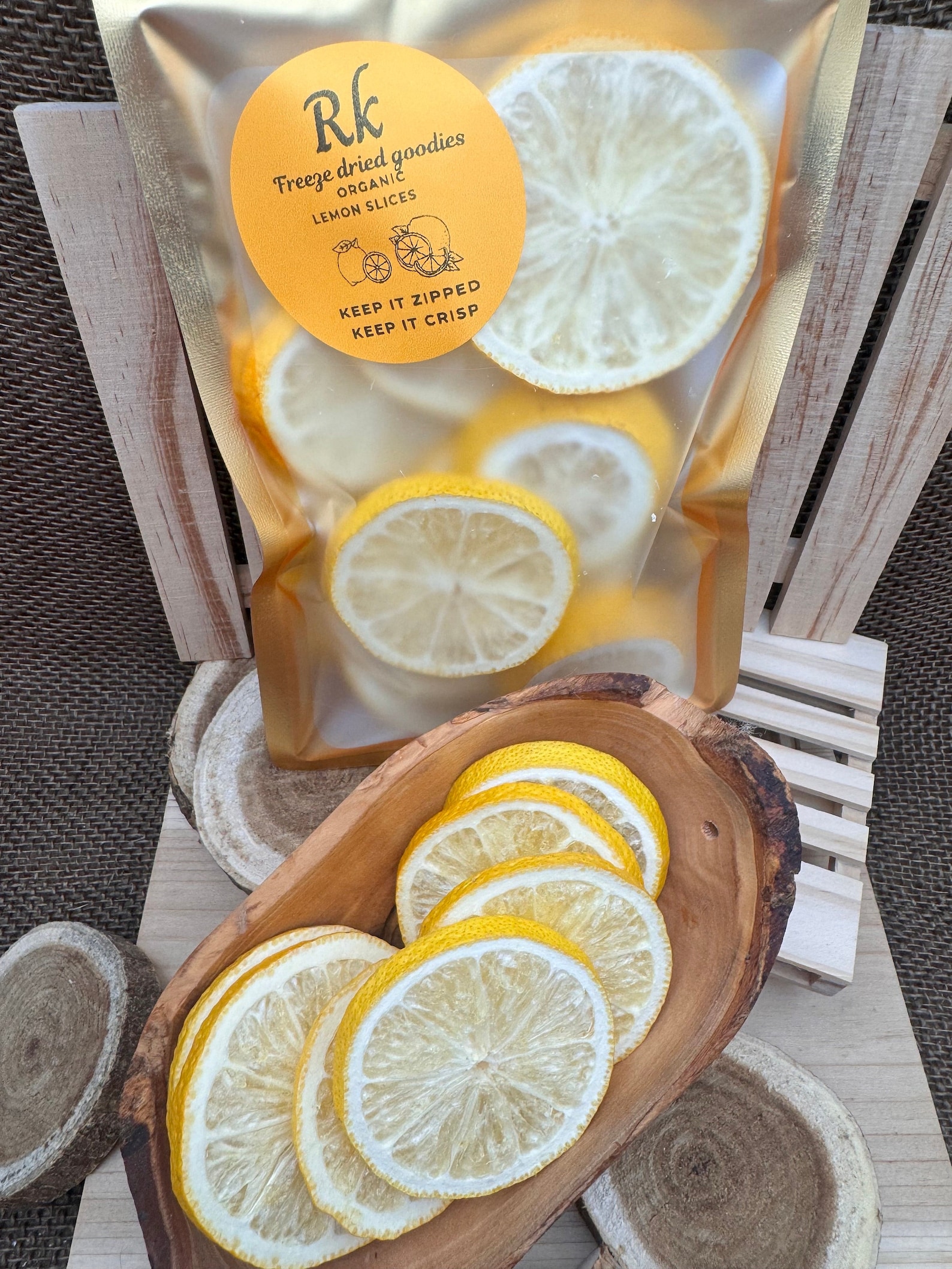 Organic Freeze Dried Lemon Slices-healthy Freeze Dried Food Fruit ...