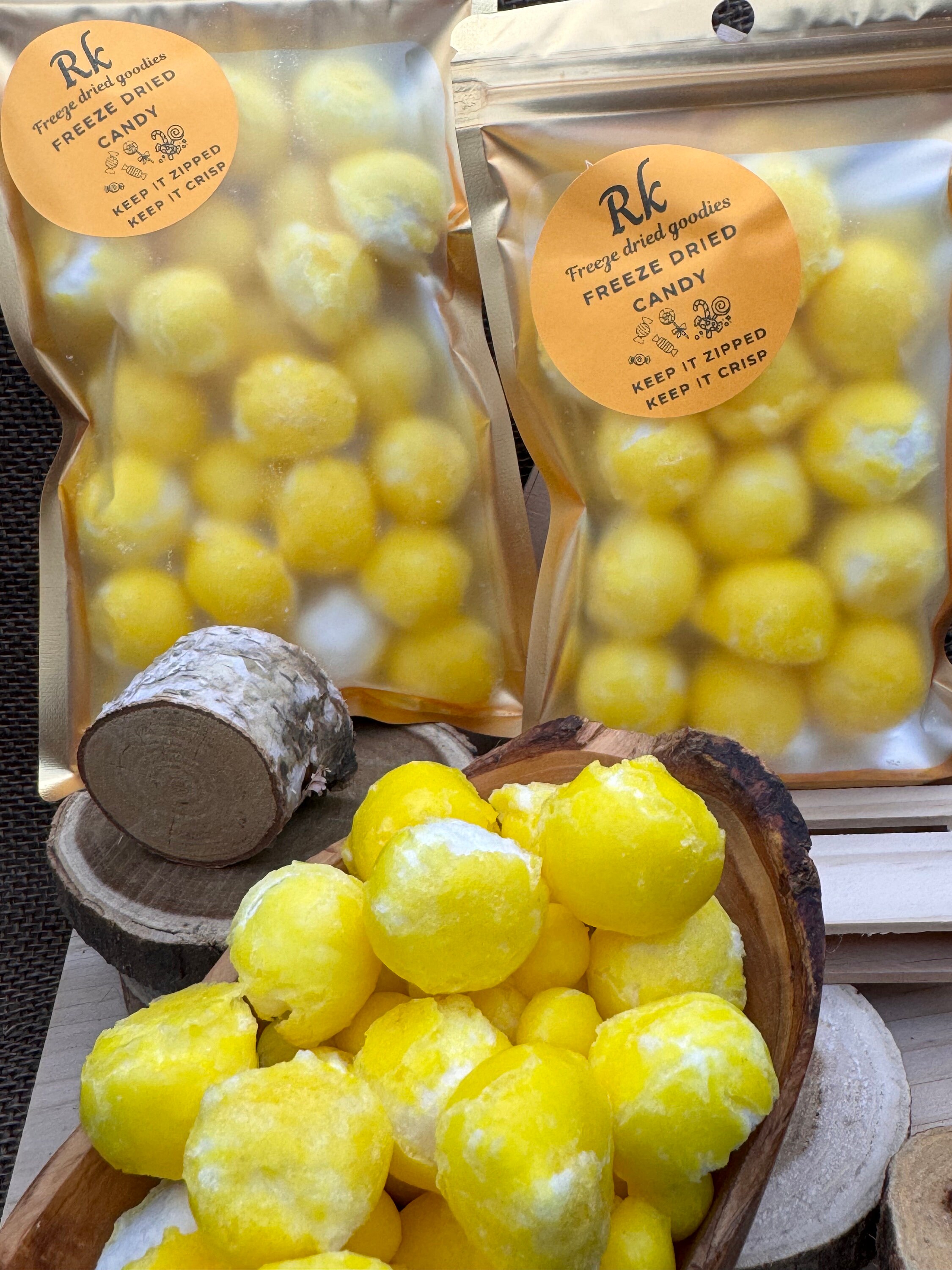 Freeze Dried Lemon Puffs Candy-freeze Dried Hard Sour Crunchy Candy ...