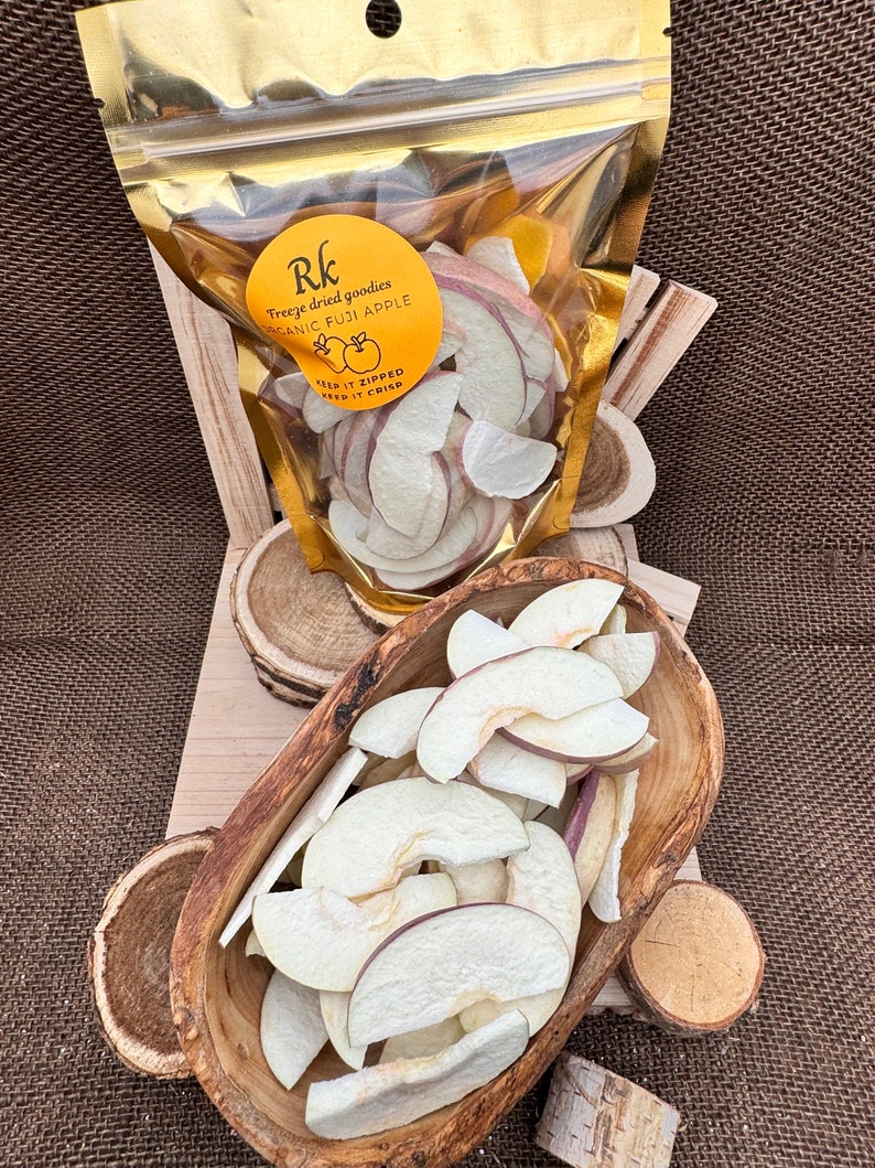 Organic Freeze Dried FUJI APPLES SLICES Healthy Freeze Dried Fruit ...