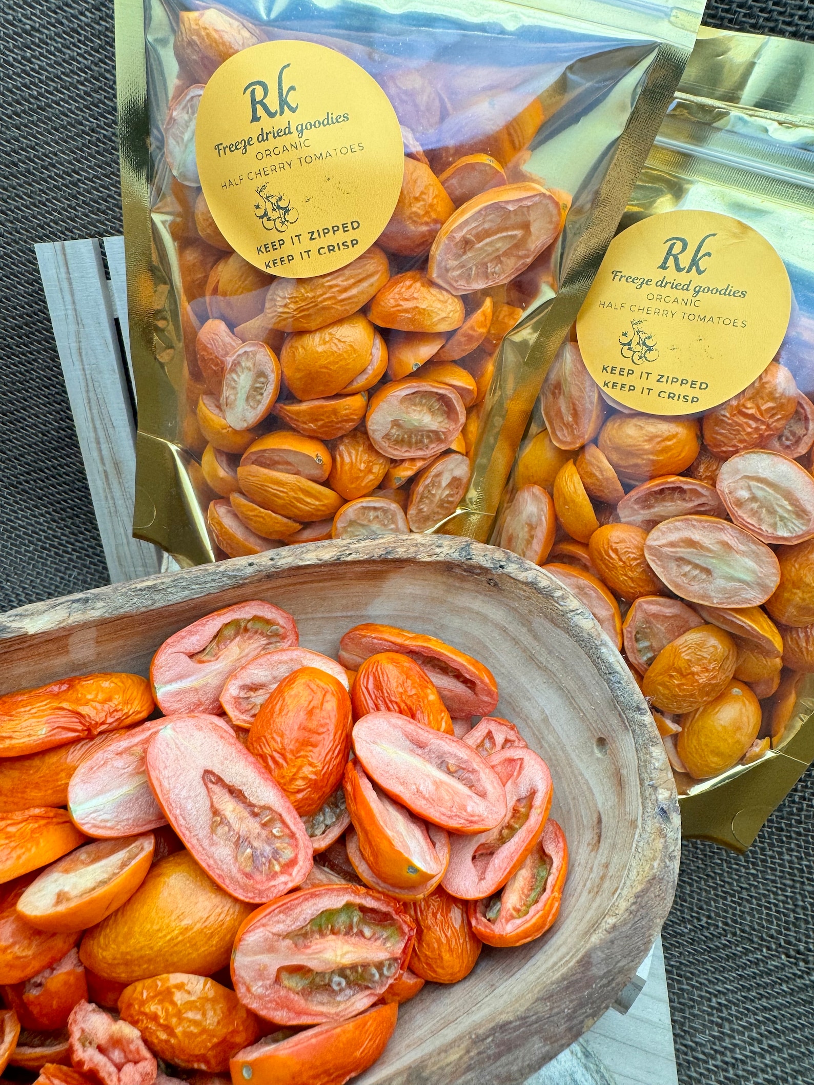Organic Cherry Tomatoes Freeze Dried Halves, Grape Tomatoes Snacks ...