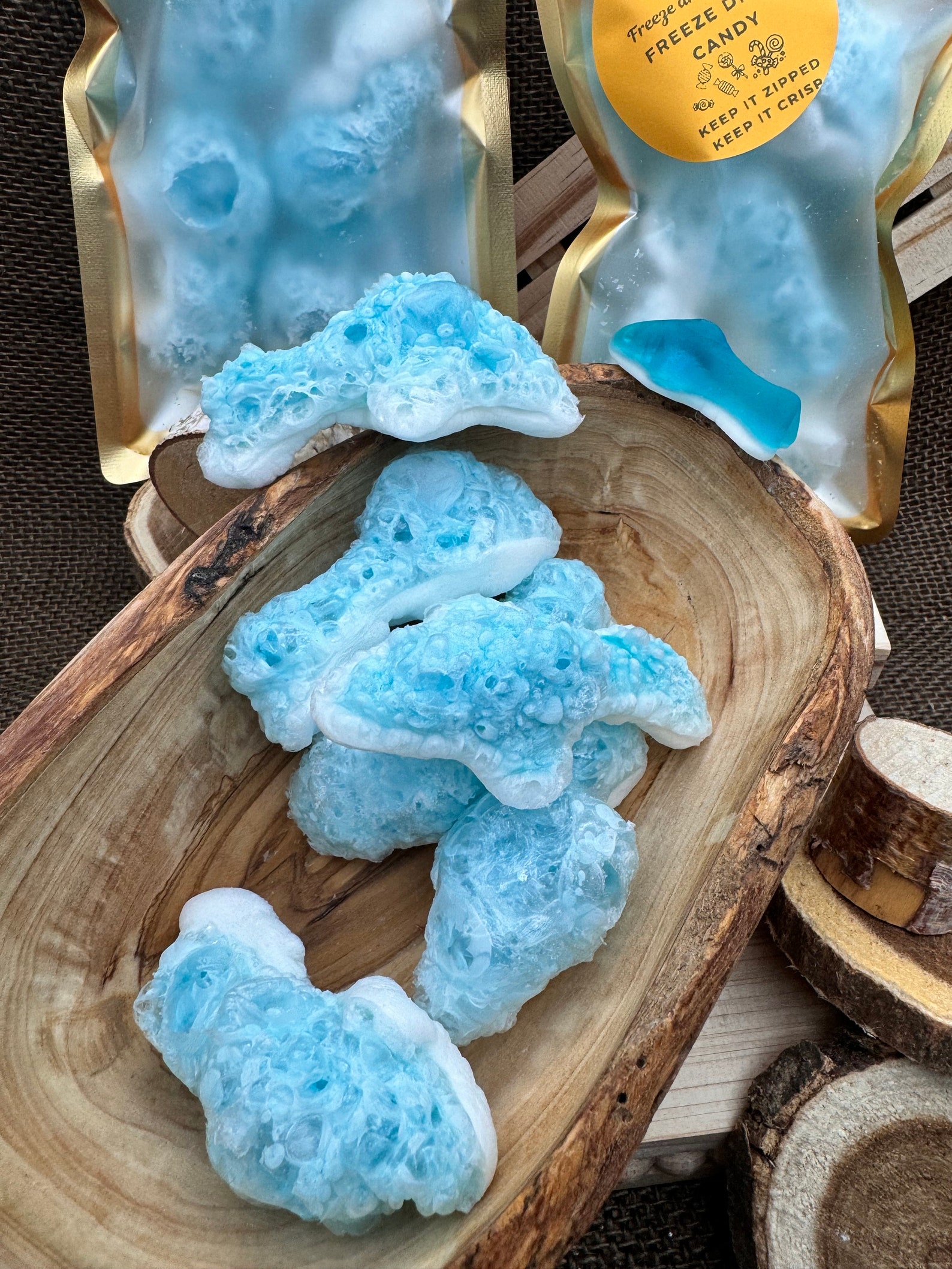 Freeze-dried Gummy Sharks Puffs-freeze Dried Candy Snacks-kids Snacks ...