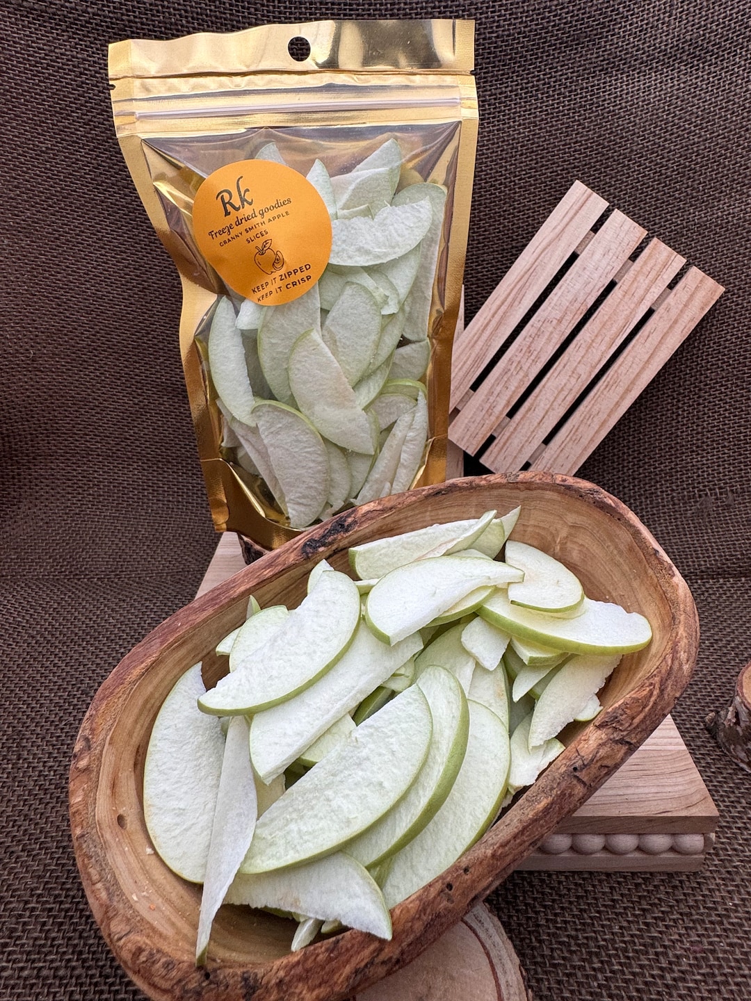 Organic Freeze Dried GRANNY SMITH APPLES Slices Healthy Fruit Snacks ...