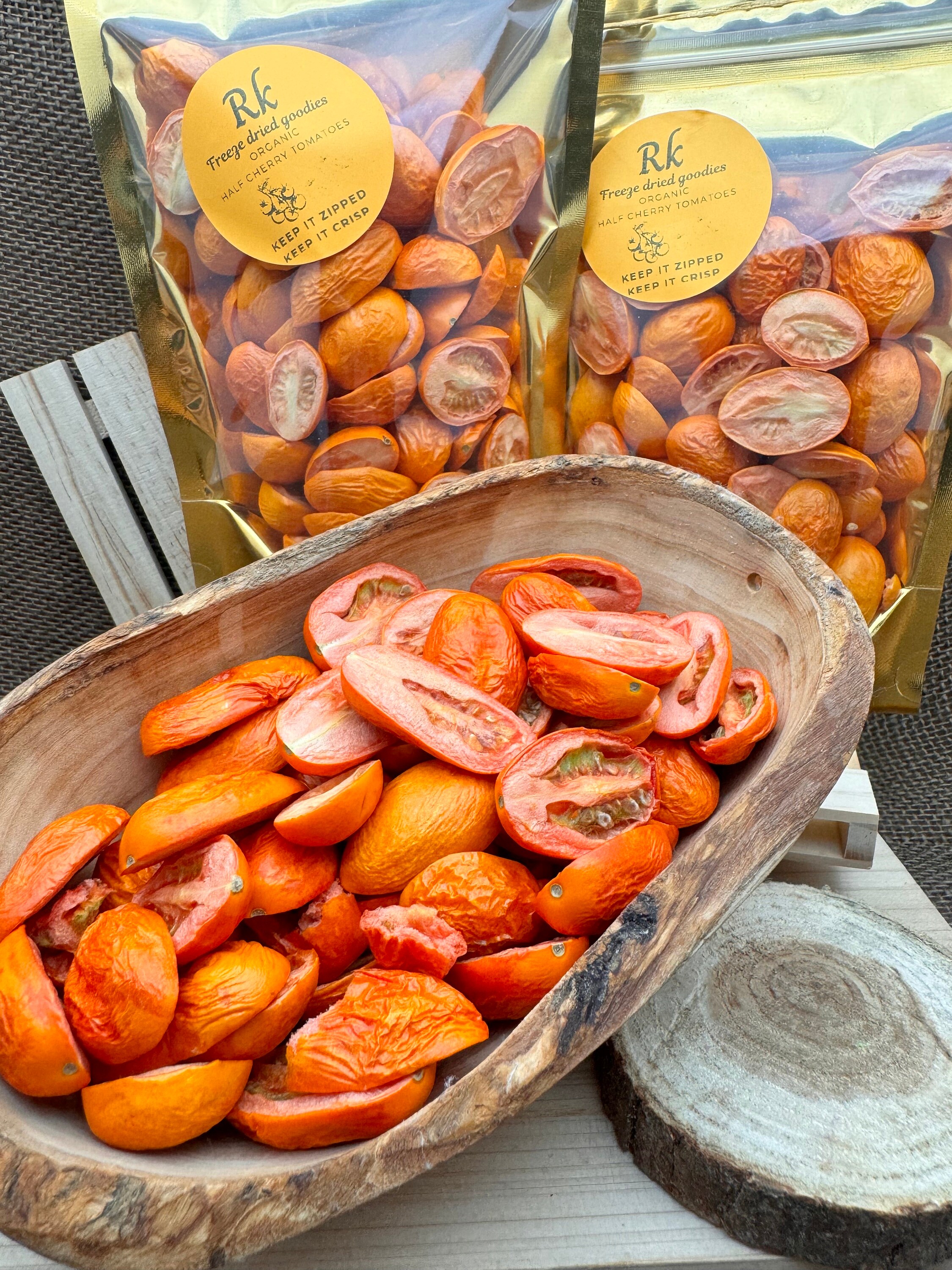 Organic Cherry Tomatoes Freeze Dried Halves, Grape Tomatoes Snacks ...