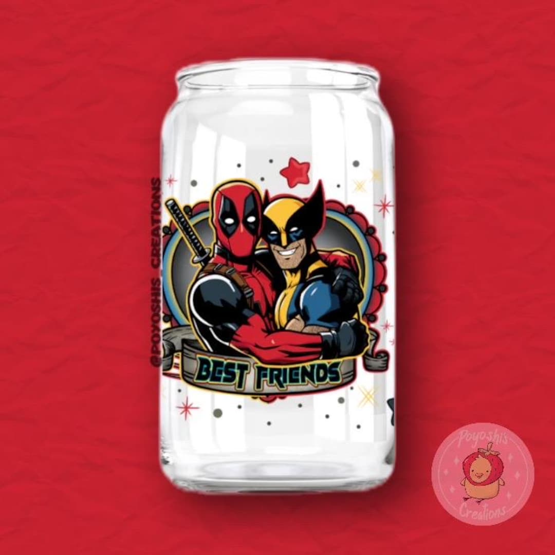 Deadpool & Wolverine Glass Tumbler - Etsy