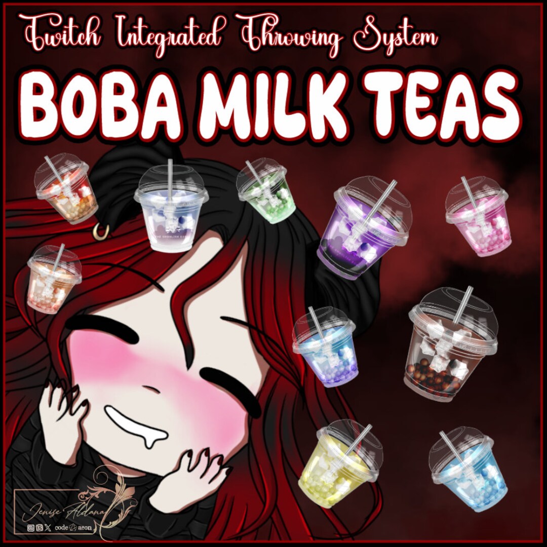 Vtuber Asset - Boba Throwables - Etsy