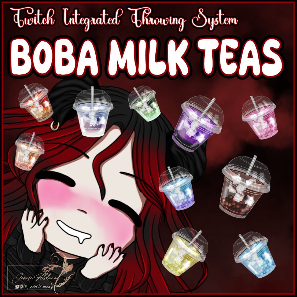 Vtuber Asset - Boba Throwables - Etsy