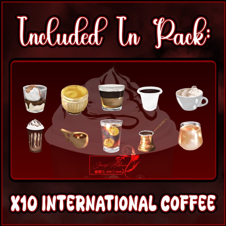 Vtuber Asset - International Coffee Throwables - Etsy