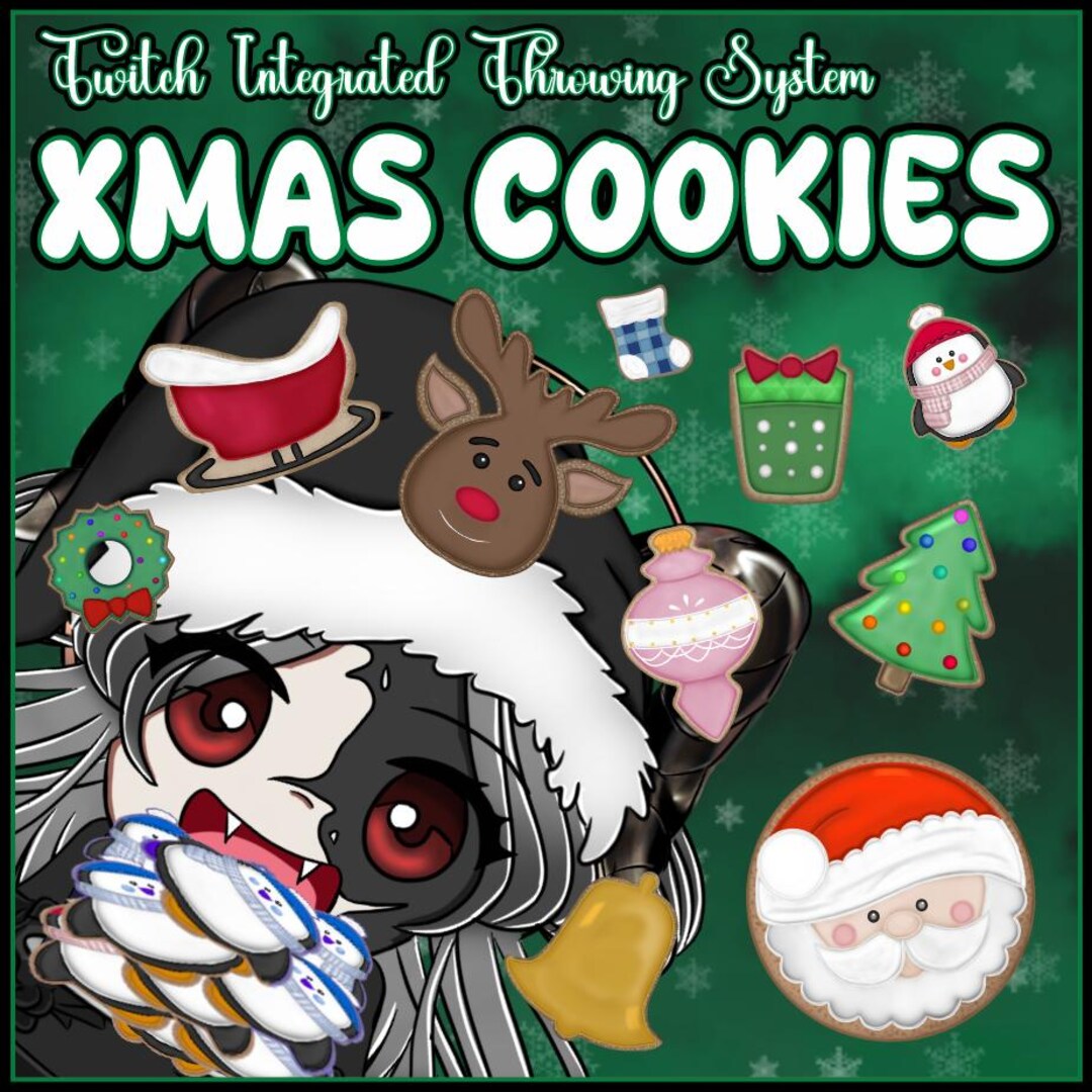 Vtuber Assets Xmas Cookie Throwables - Etsy