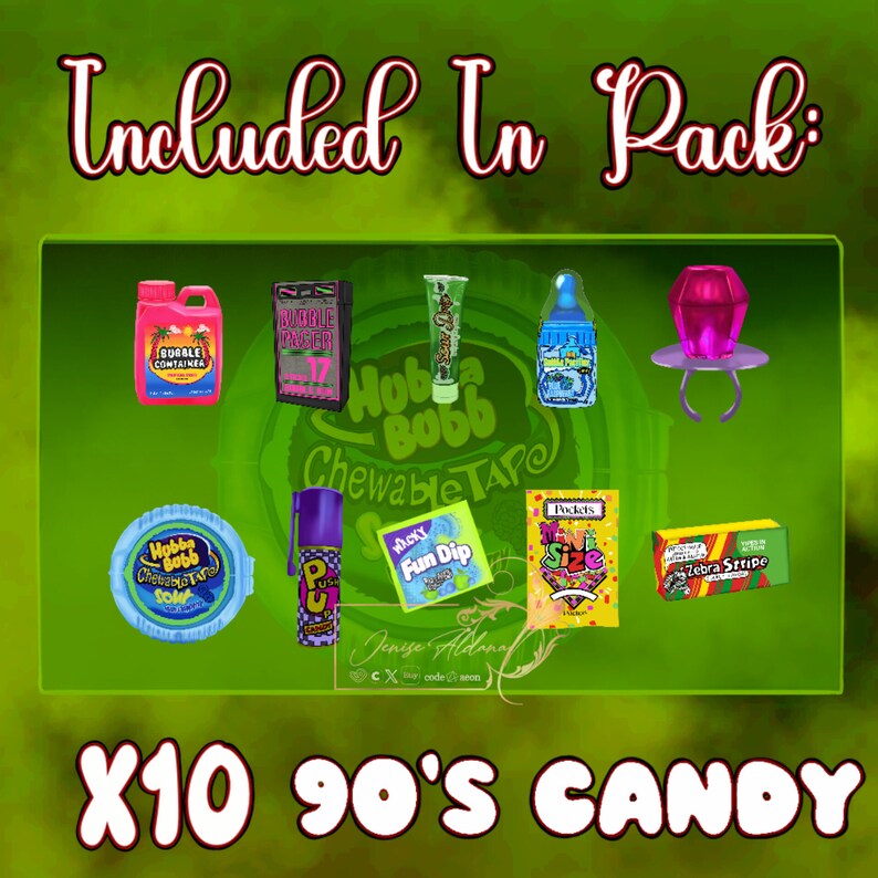Vtuber Asset - 90's Candy Throwables - Etsy