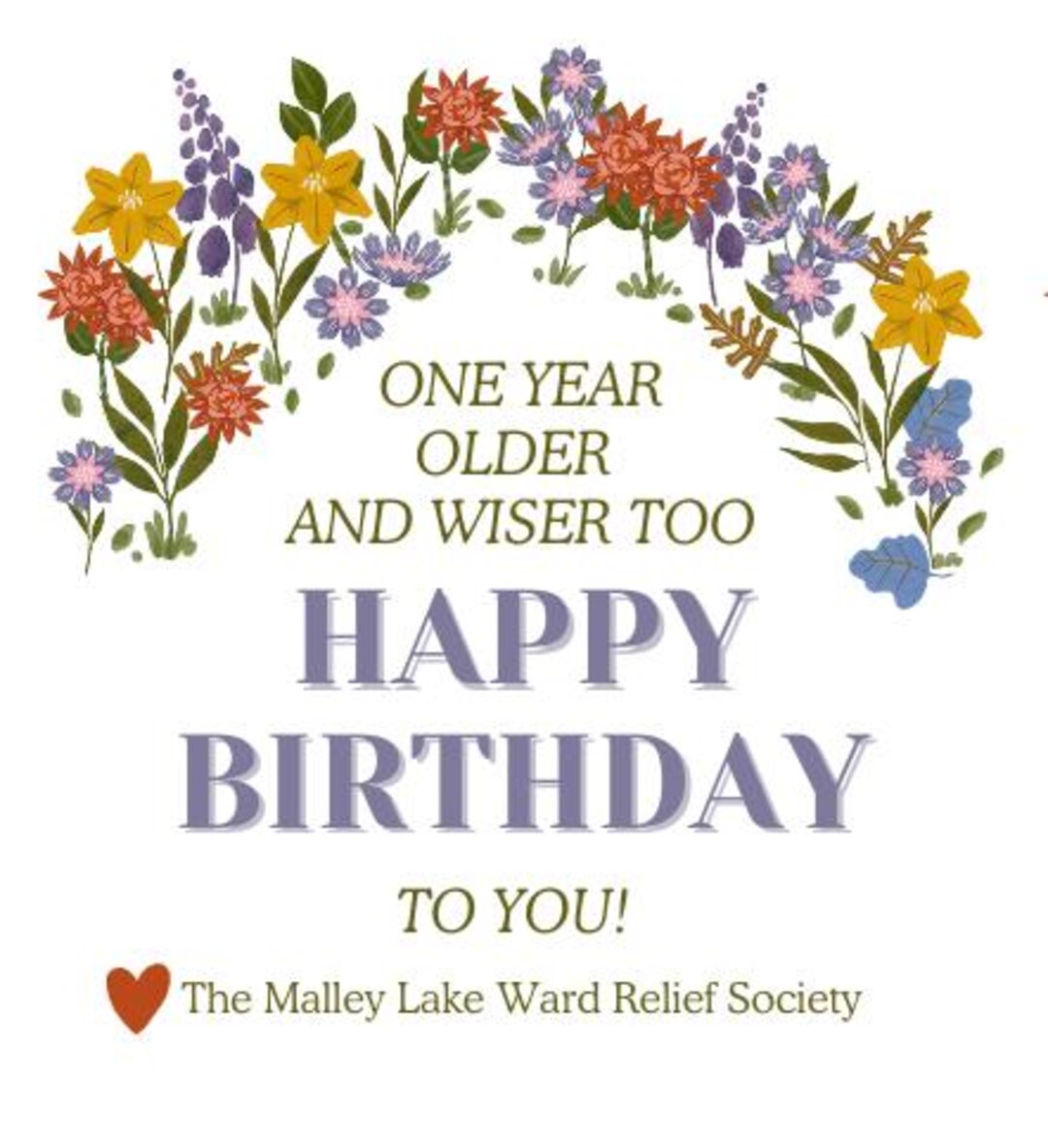 Happy Birthday Tag- One Year Older and Wiser Too - Etsy