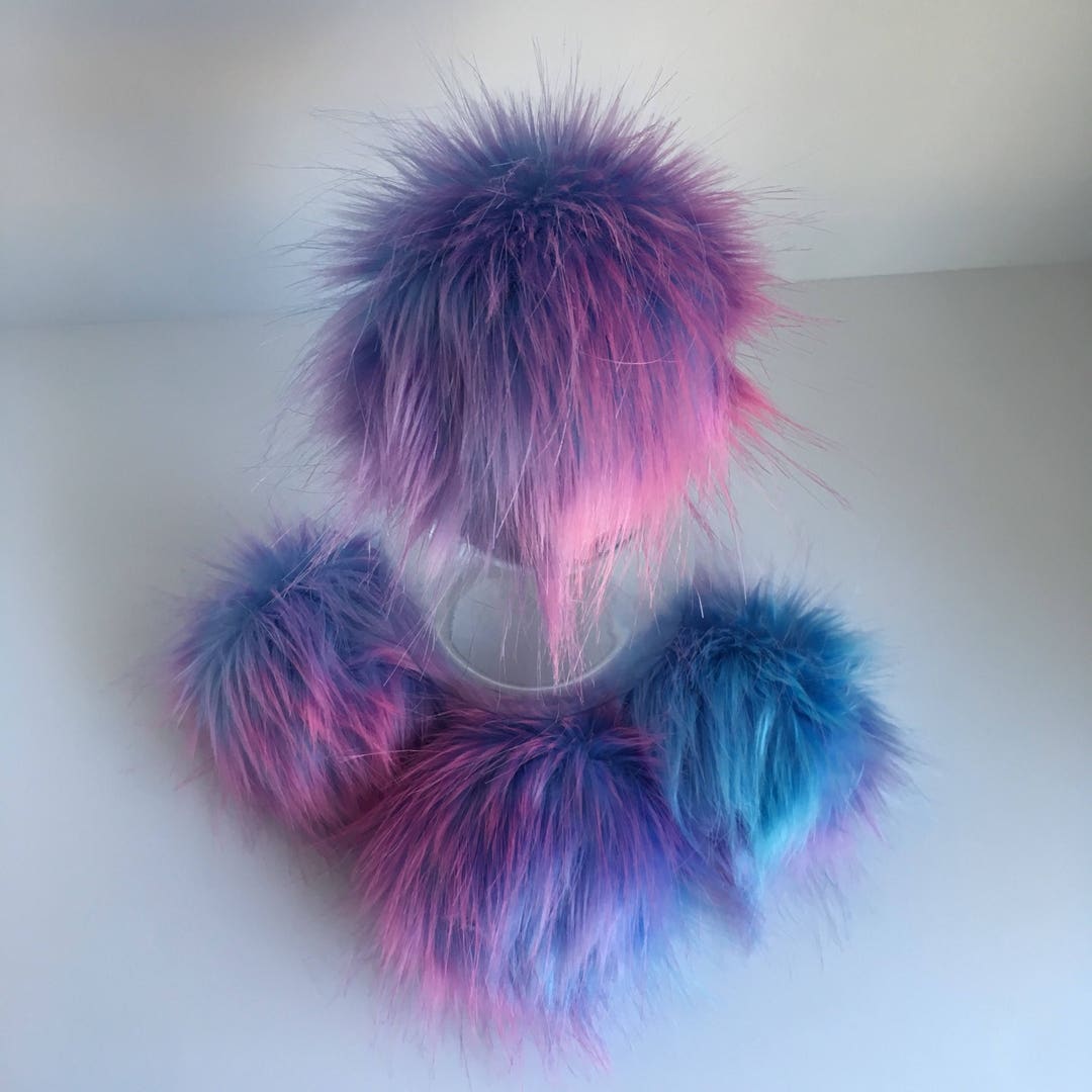 Luxury Cotton Candy Faux Fur Pom Pom - Etsy