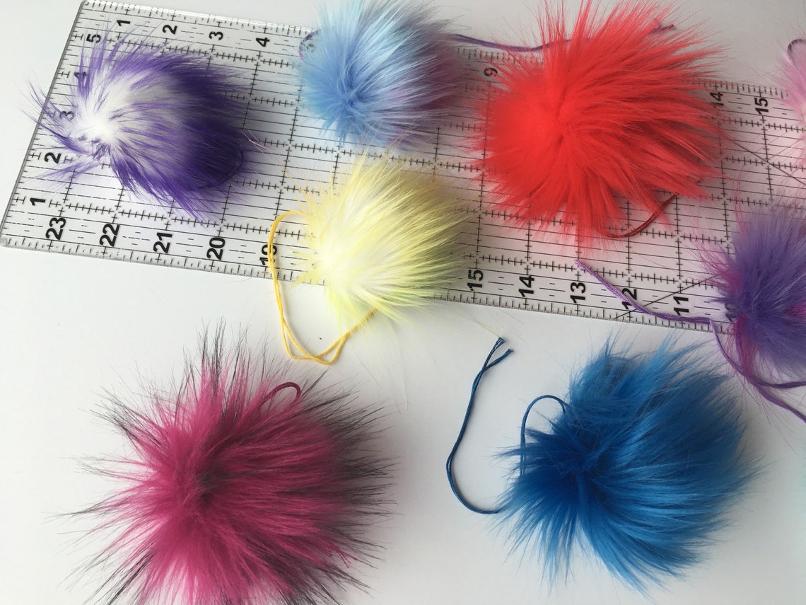 Tiny Tufts Luxury Faux Fur Pom Poms | Etsy
