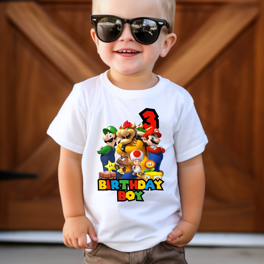 Personalized Super Mario Birthday Shirt, Super Mario Family Shirts ...
