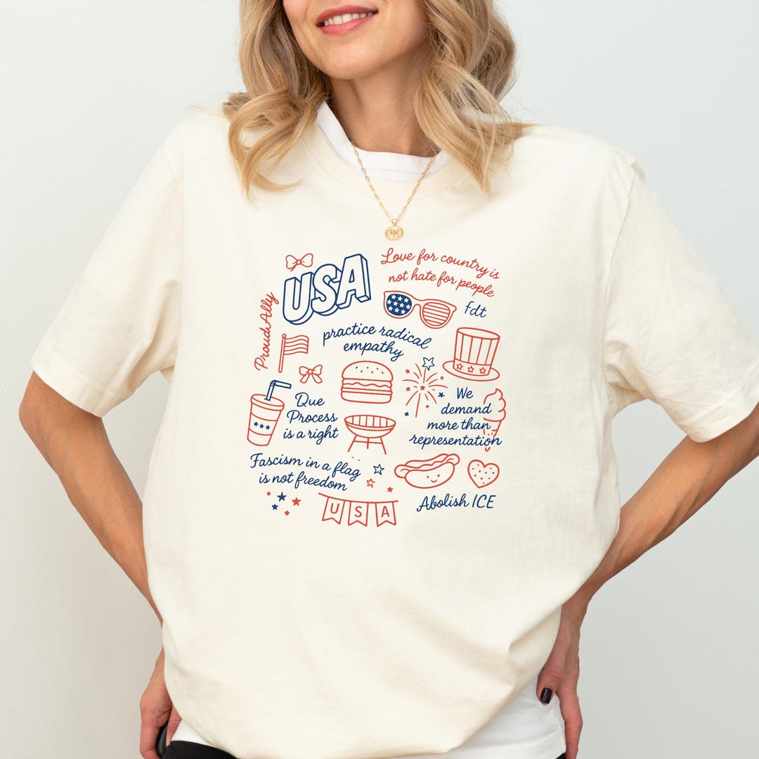 Liberal Fourth of July T-shirt: Anti Trump, Anti MAGA Patriotic Tee - Etsy