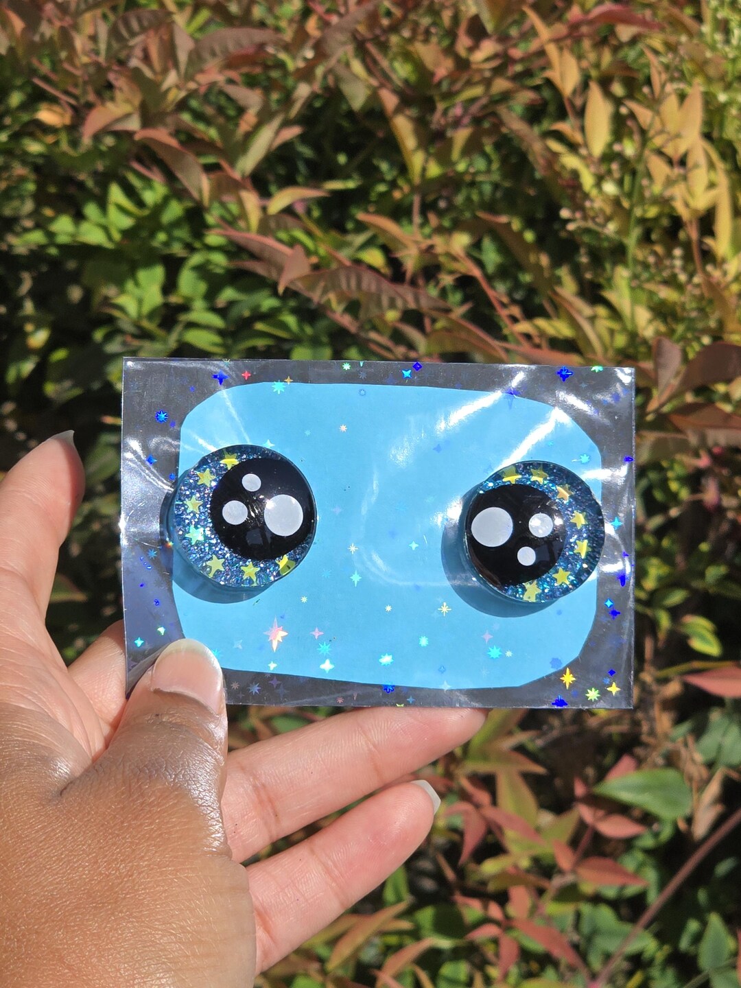 25mm Hand Painted Blue Safety Eyes for Crochet Plushies, Amigurumis ...