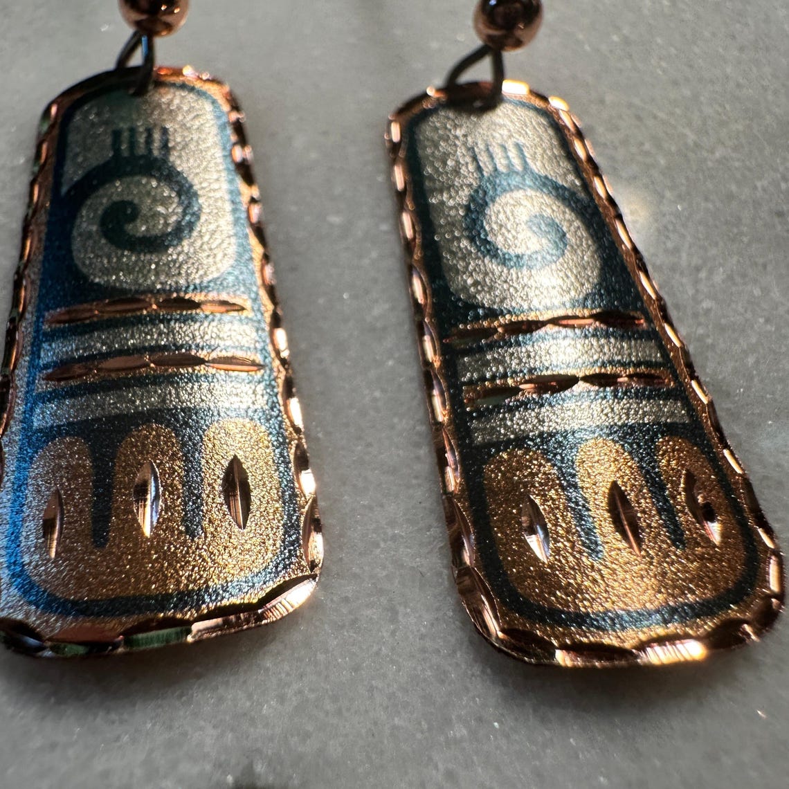 Handcrafted Boho Copper Native American Wire Drop Earrings - Etsy